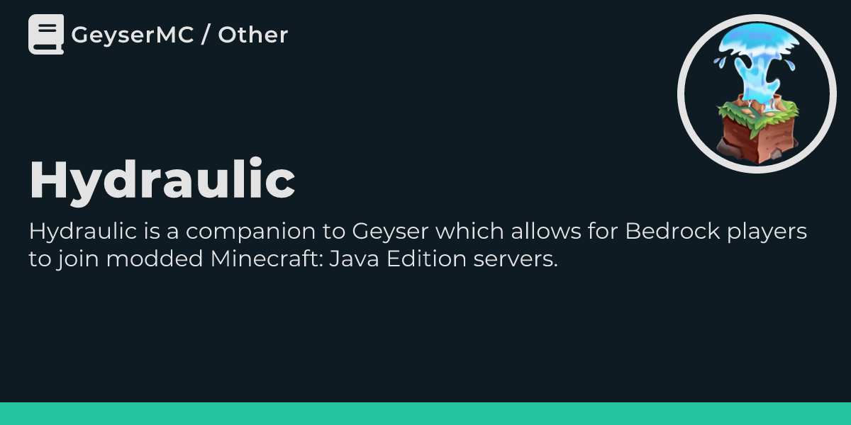 Hydraulic | GeyserMC